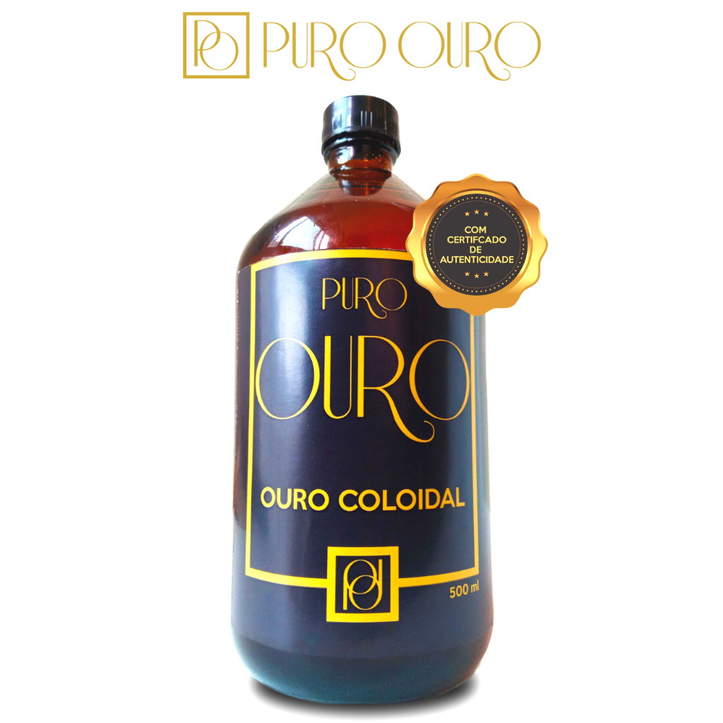 Ouro Coloidal 250ppm 24k 500ml + Prata Coloidal 40ppm 500ml | Shopee Brasil