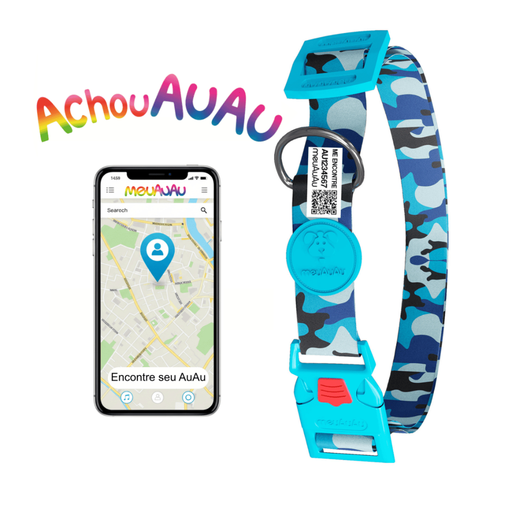 Coleira Para Cachorro Com Identificação - Localizador - Qr Code - Com ...