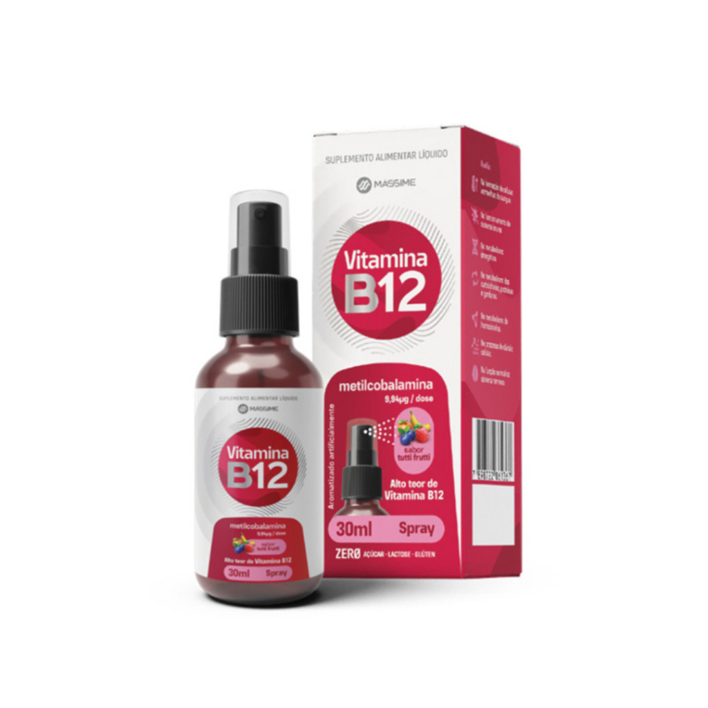 VITAMINA B12 9,94MCG SPRAY - 30ML - Alto Teor B12 Sabor Tutti Frutti ...