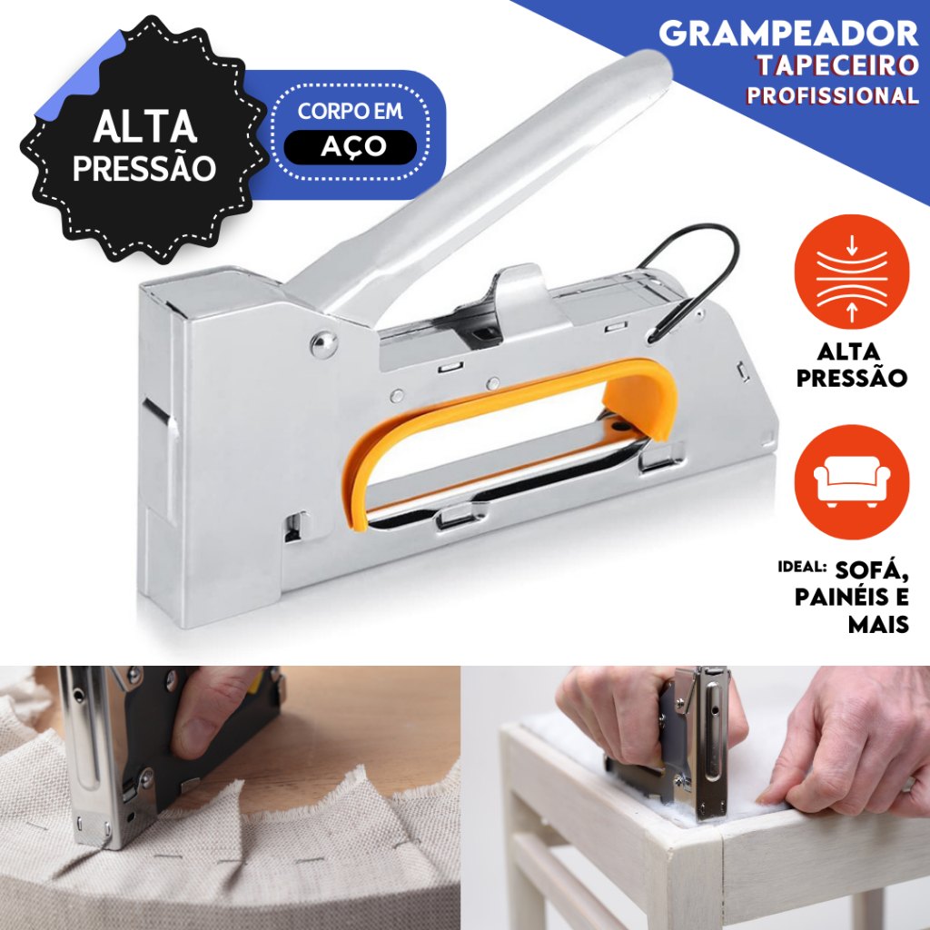 Grampeador de Tapeceiro Profissional - Alta Pressão | Tapeçaria ...