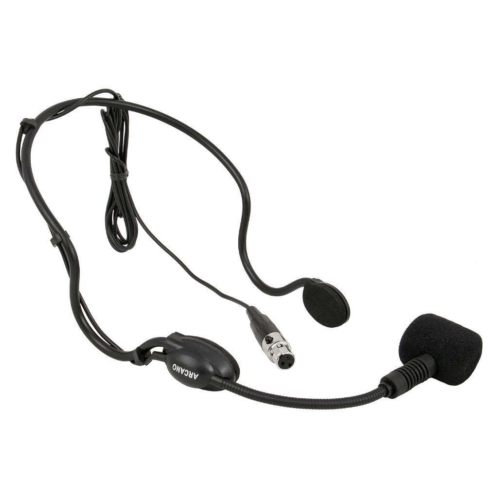 Microfone auricular profissional Arcano® WZ-1000 com conexão mini XLR 3 ...