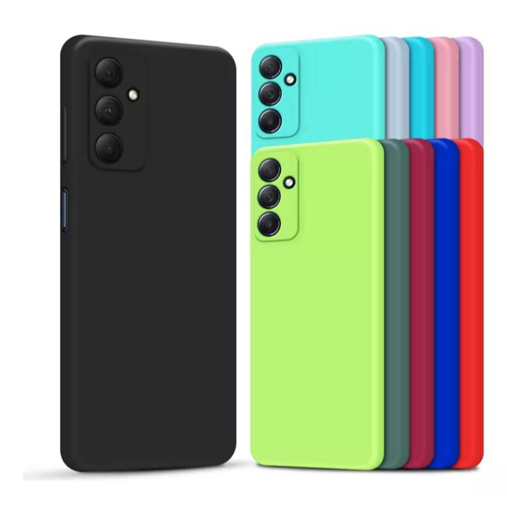 Capa Capinha Aveludada + Película Cerâmica Para Samsung M55 A55 A35 A15 M15 A06 A16 A05S A14 A25 ...