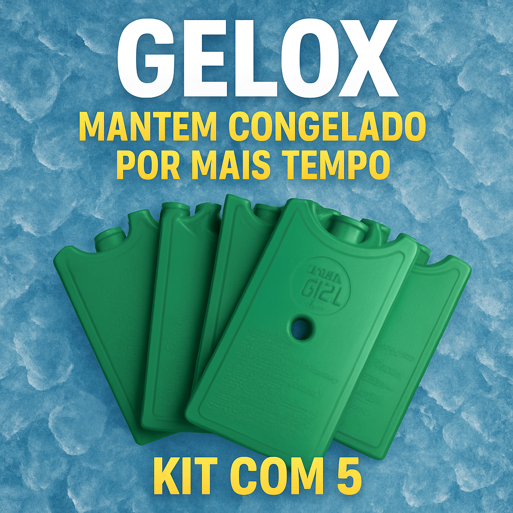Kit 5 Gelox 200 ml para bolsas Termicás Pancadas Acidentes Reutilizável ...