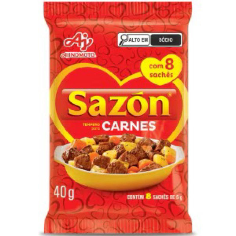 Kit 10 Tempero Sazon Carnes 40g | Shopee Brasil
