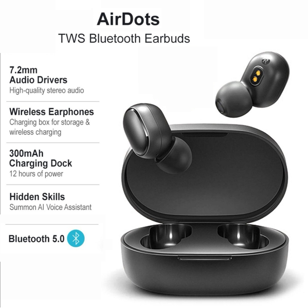 Fone De Ouvido Sem Fio Bluetooth Xiaomi Redmi AirDots 2 | Shopee Brasil