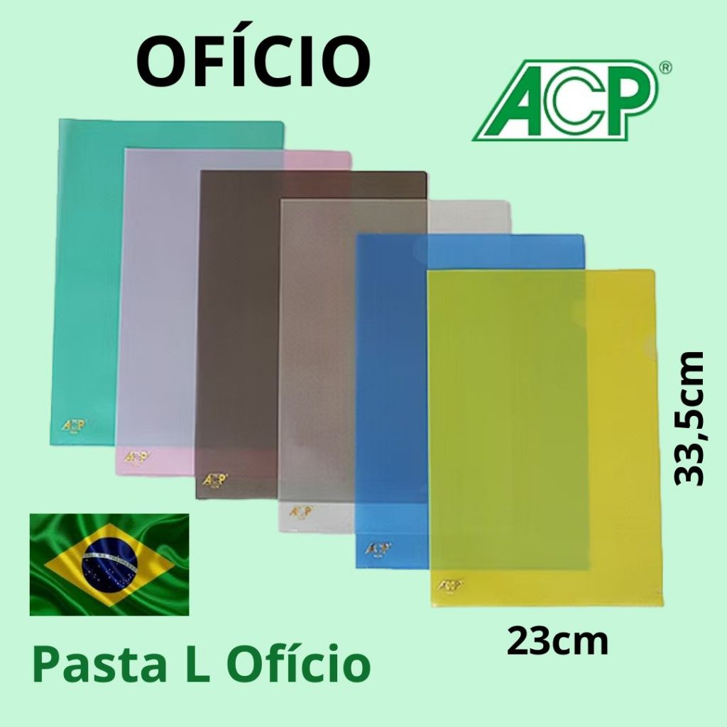 Pasta L transparente Ofício ACP pacote c/10 unidades 1134.OF | Shopee ...