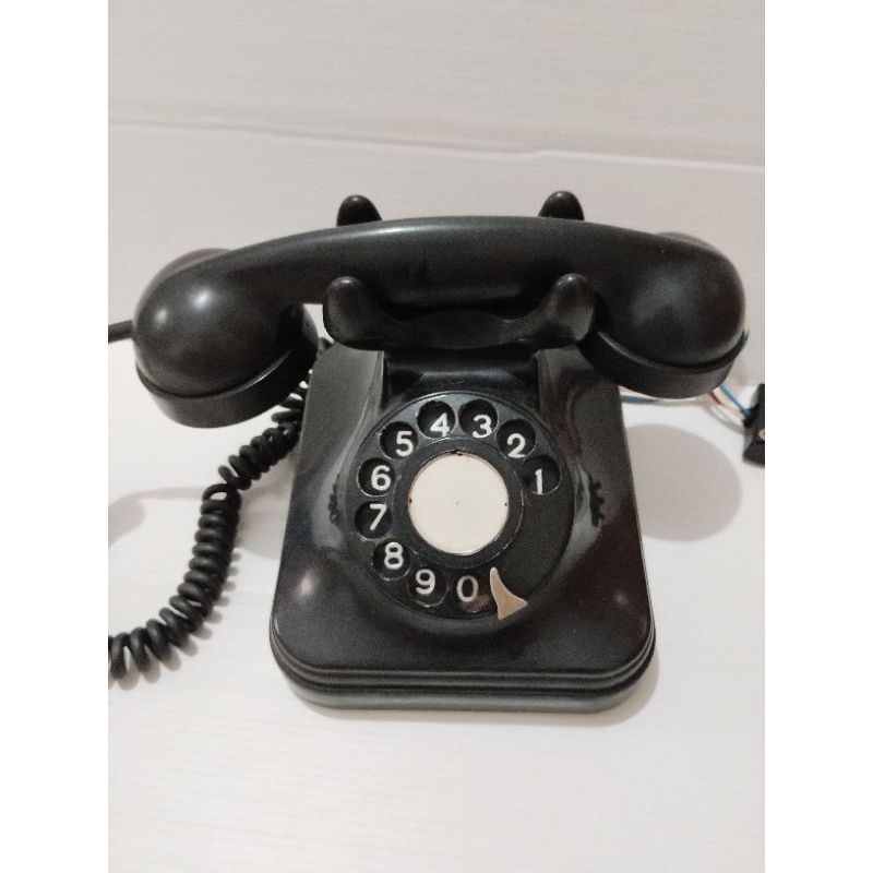 Telefone Antigo Standart Eletric, preto pesado (funciona) | Shopee Brasil