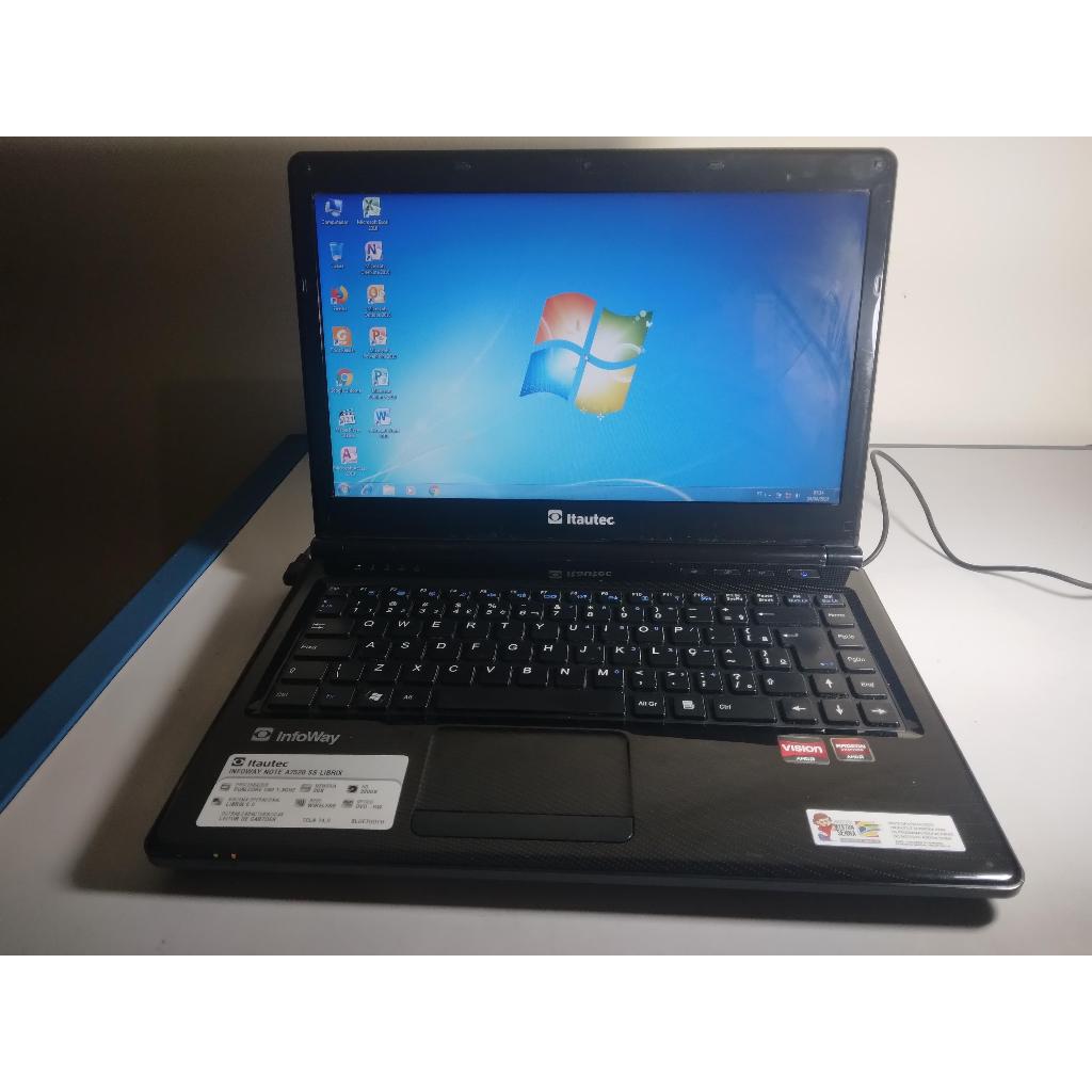 NOTEBOOK ITAUTEC A7520 4GB DE MEMORIA HD DE 500GB LEIA A DESCRIÇÃO ...