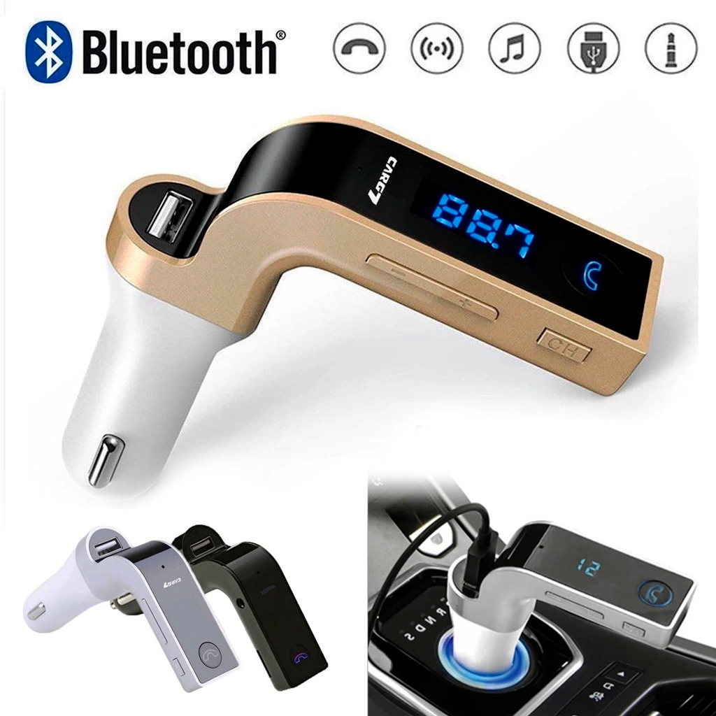 Transmissor FM Bluetooth Veicular CARG7 MP3 USB SD Viva Voz Carregador ...