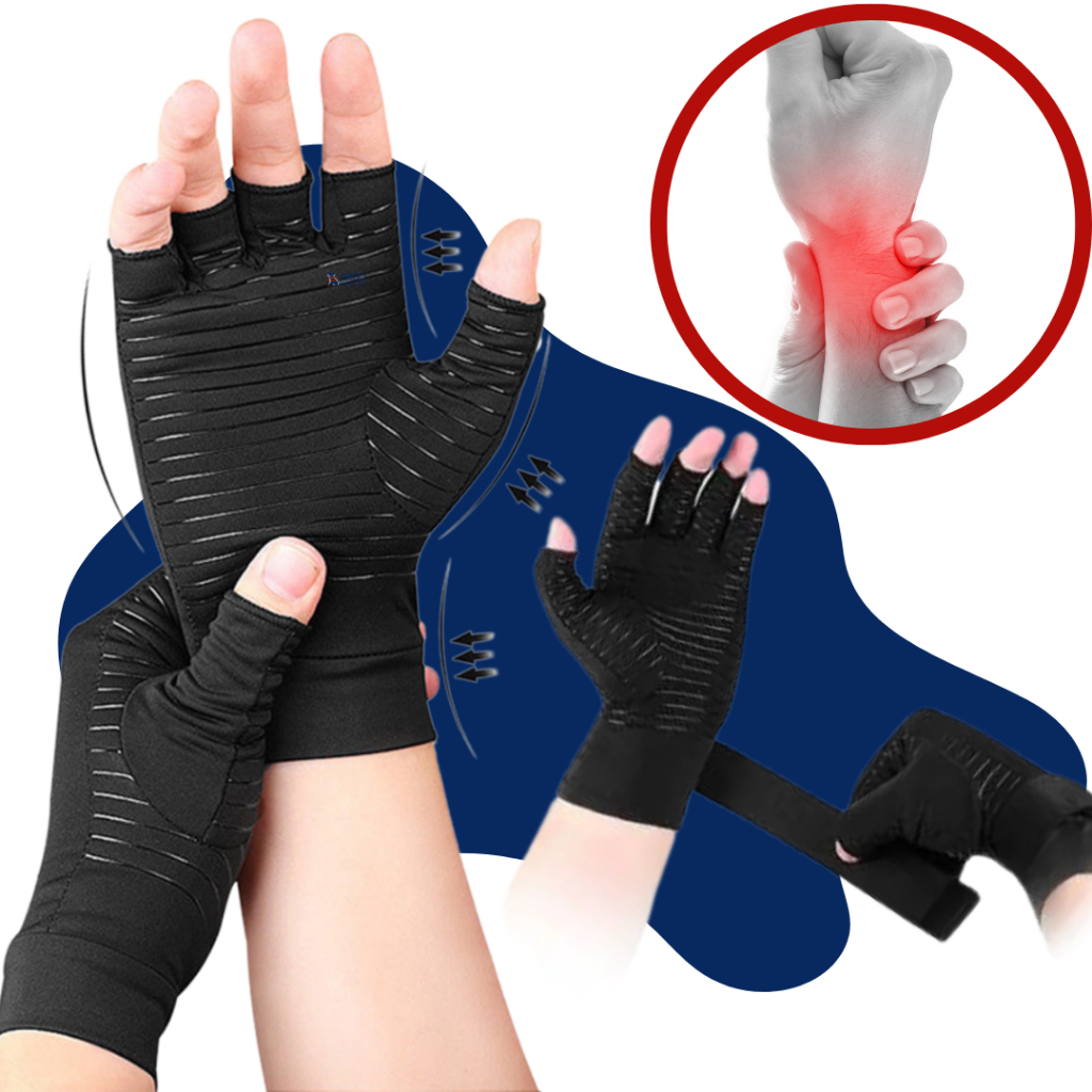 Luva de Compressão com Velcro Ajustável Para Tratamento da Tendinite ...