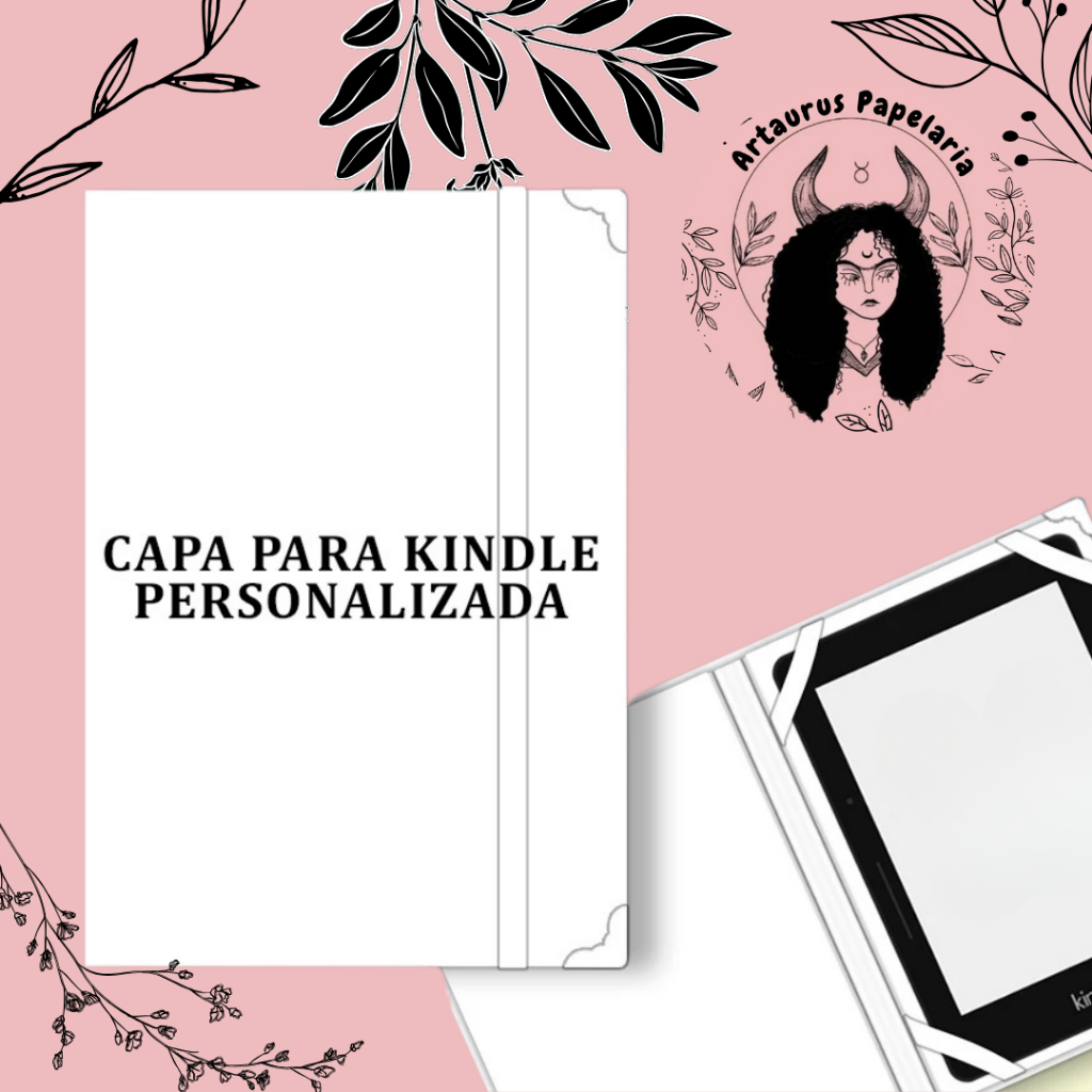 Capa para Kindle - Personalizada - Estilo livro com elástico | Shopee ...