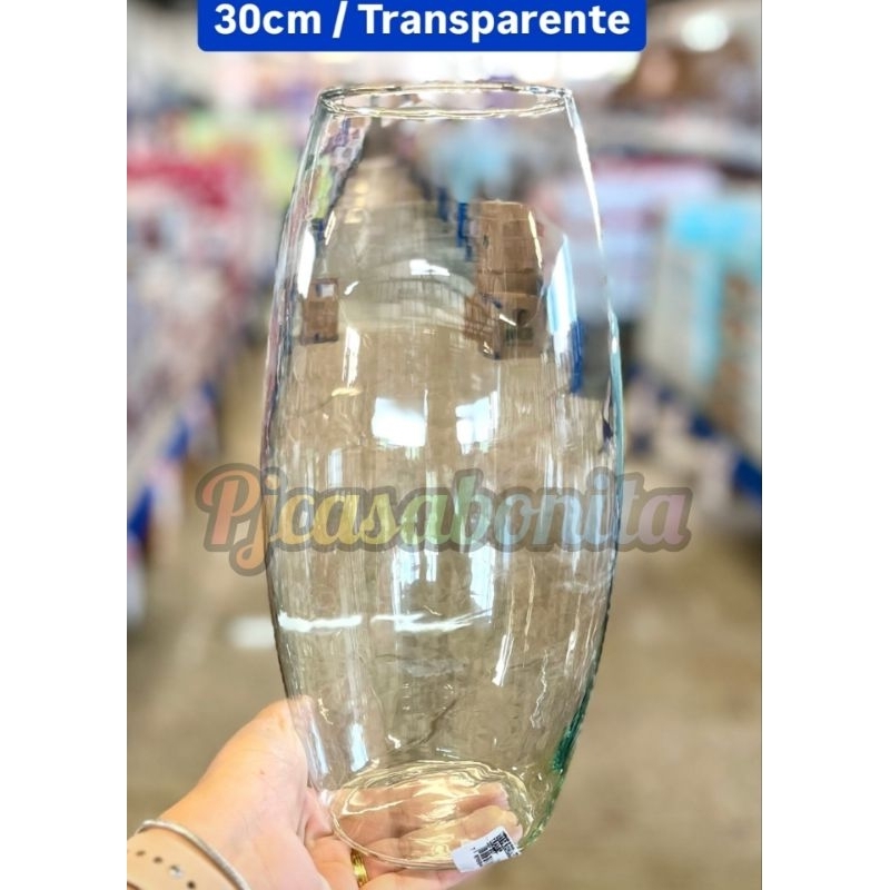 Vaso boleado incolor vidro transparente 30cm | Shopee Brasil