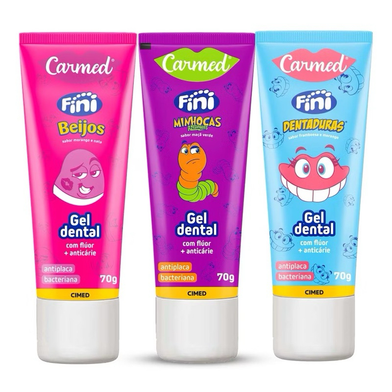 Gel Dental Pasta de Dente Infantil Carmed Fini 70g Cimed Dentadura ...