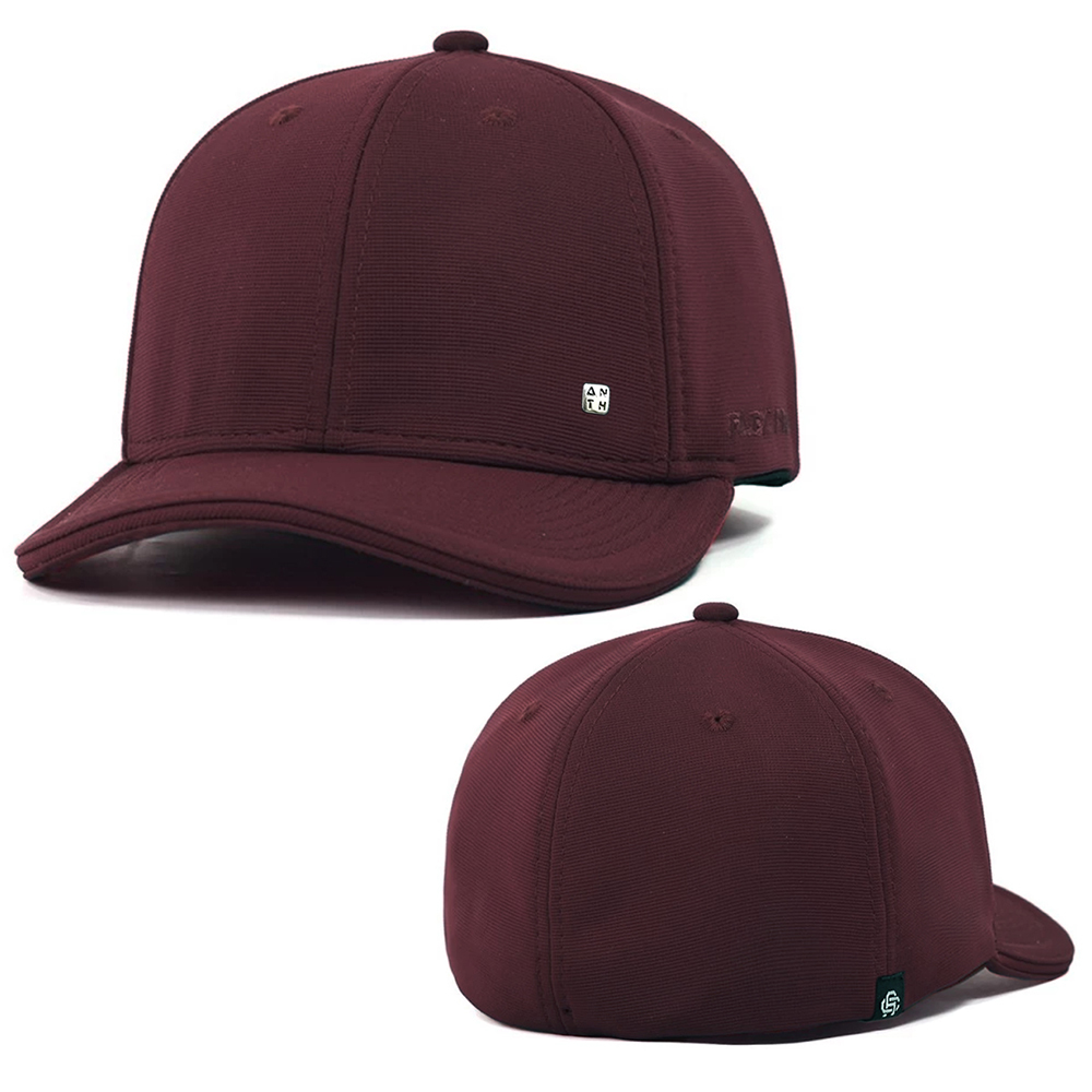 Boné Anth Co. Frame Bordô Aba Curva Fechado Atrás com Elastano | Shopee ...