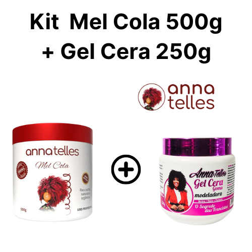 Kit Anna Telles Mel Cola 500g + Gel Cera 250g | Shopee Brasil