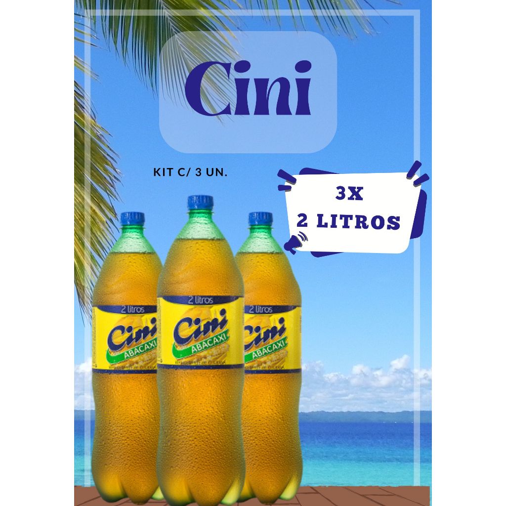 KIT 3X CINI ABACAXI 2 LITROS | Shopee Brasil