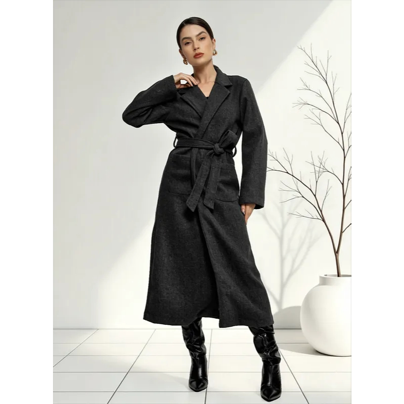 Sobretudo Feminino Max Longo Social.sbt-005 hz fashion | Shopee Brasil