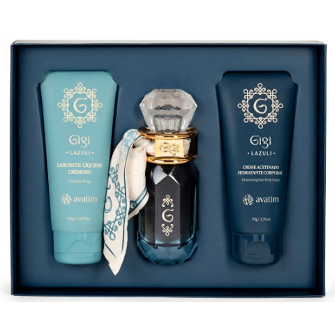 Kit Mini Gigi Lazuli Avatim - perfume, creme acetinado e sabonete ...