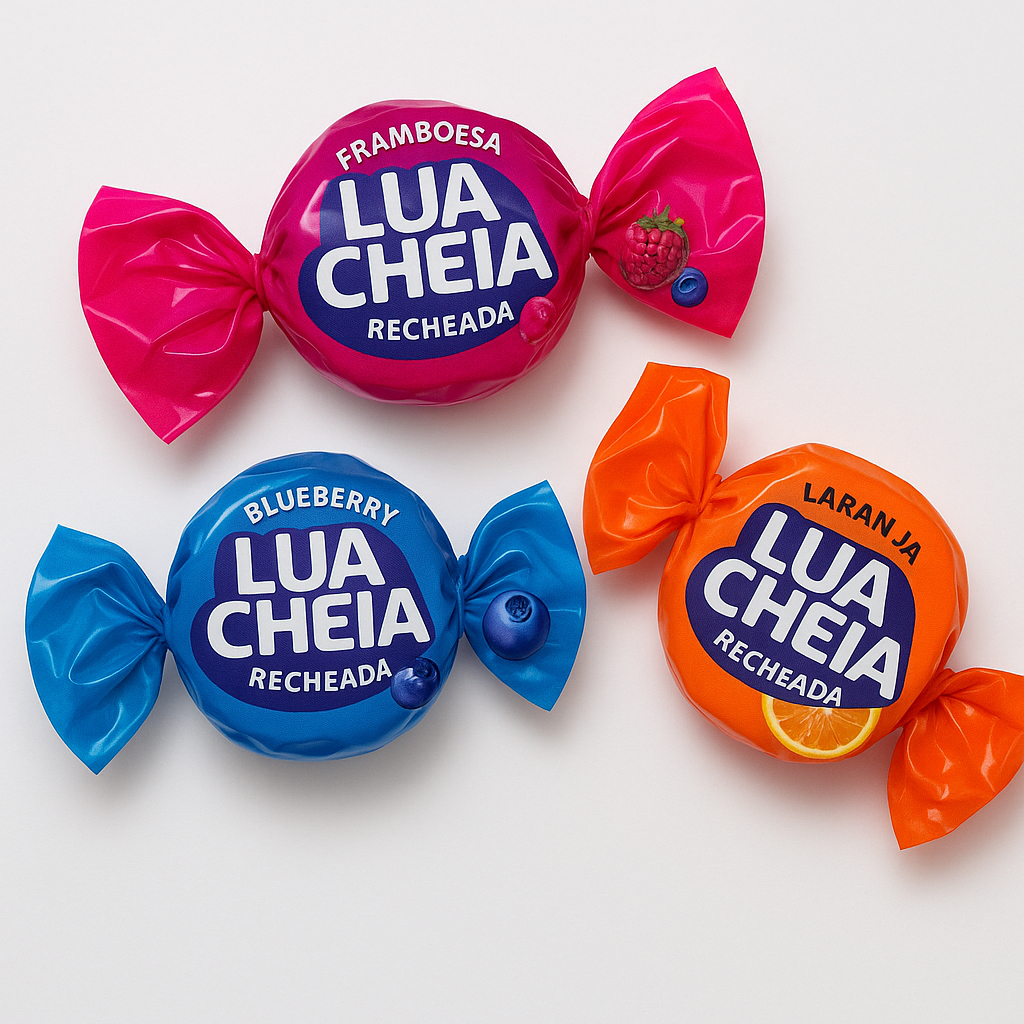 Bala Mastigável Recheada Lua Cheia Frutas 400g – Dori | Shopee Brasil