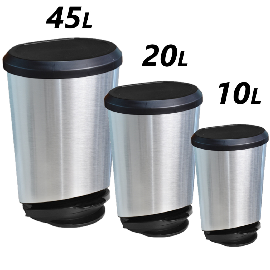 Lixeira Com Pedal Para Cozinha Banheiro Resistente 10L 20L 45L | Shopee Brasil