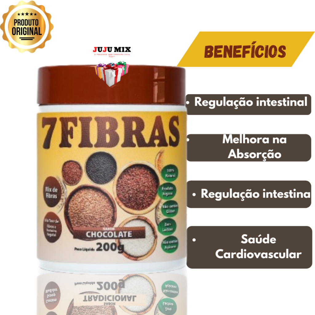 Mix de fibras - 7 fibras Origem 100% Vegetal Regulador Intestinal ...