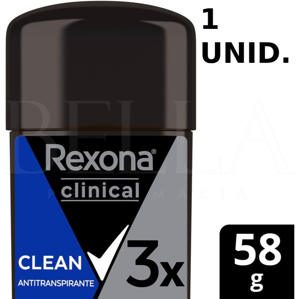 Rexona Clinical Antitranspirante Creme Clean - 58g | Shopee Brasil