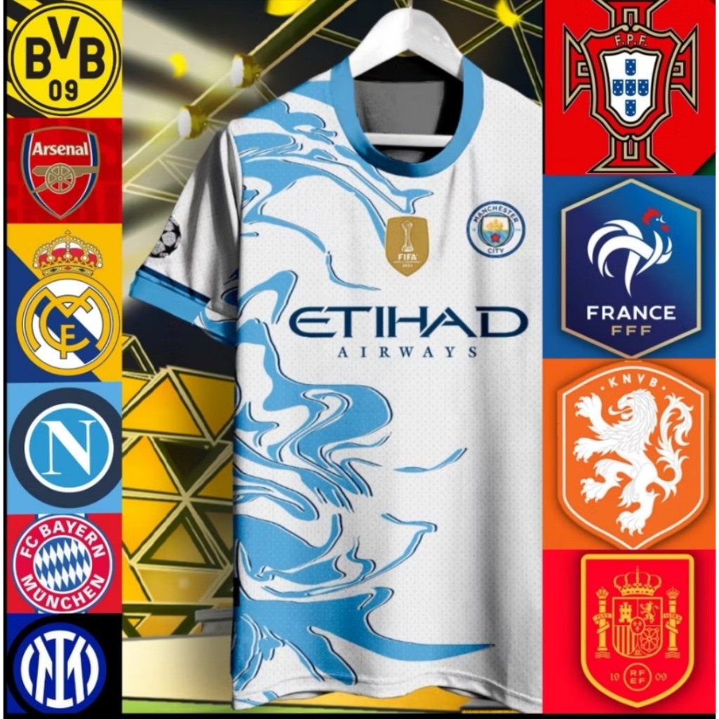 Kit Camisas De Times 10 Unidades Europeus E Seleções Atuais Masculino ...