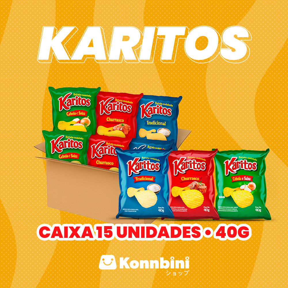 Kit Batata Chips Karitos 15 Unidades 40g | Shopee Brasil