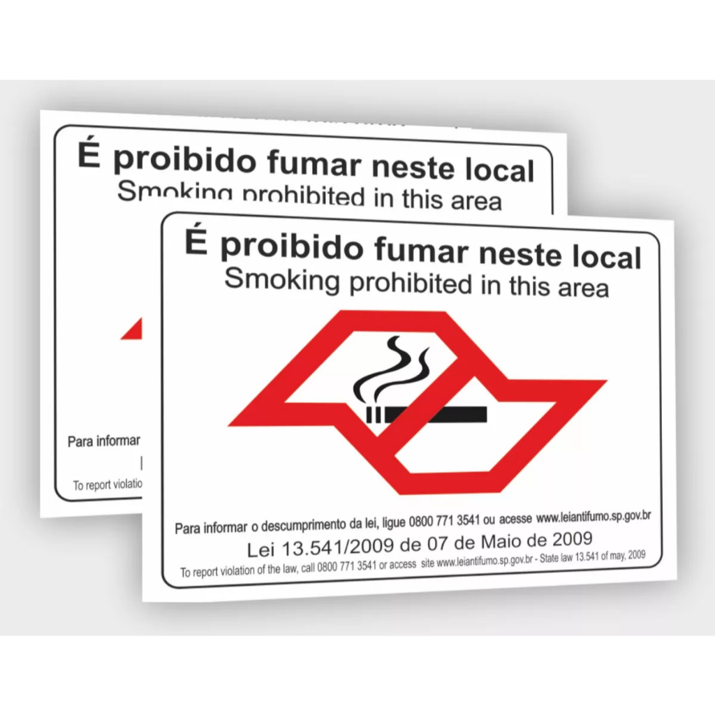 Placa de aviso-sinalização-proibido fumar-proibido cigarro-fumante ...