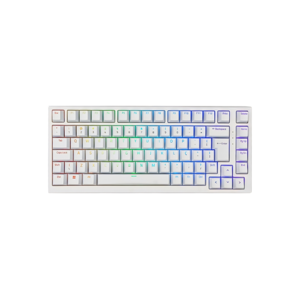 Teclado Mecânico Akko MG75 ABNT2 Branco RGB Hot-Swap | Layout BR Gamer ...