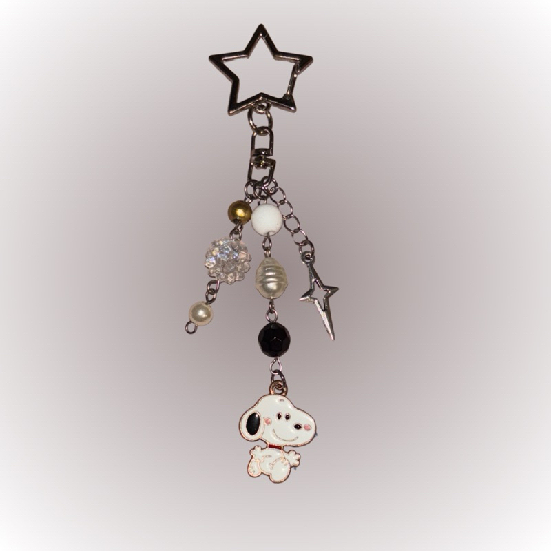 Chaveiro Fofo Snoopy e Estrela - Chaveiro Aesthetic | Shopee Brasil