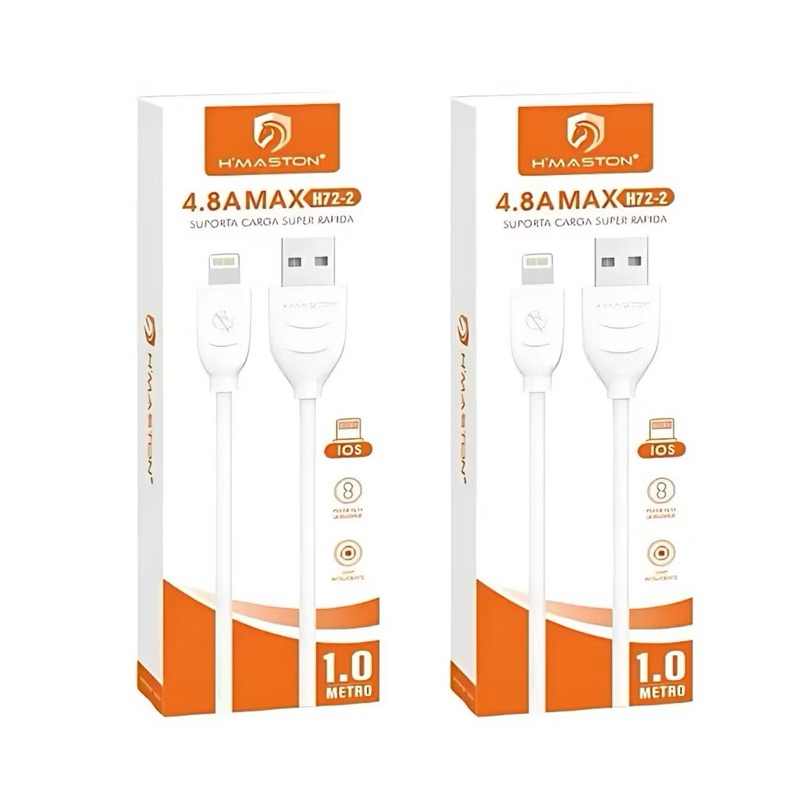 KIT 2 PCS Cabo hmaston 4,8A USB Carregamento Rápido Turbo Cabo de Dados ...