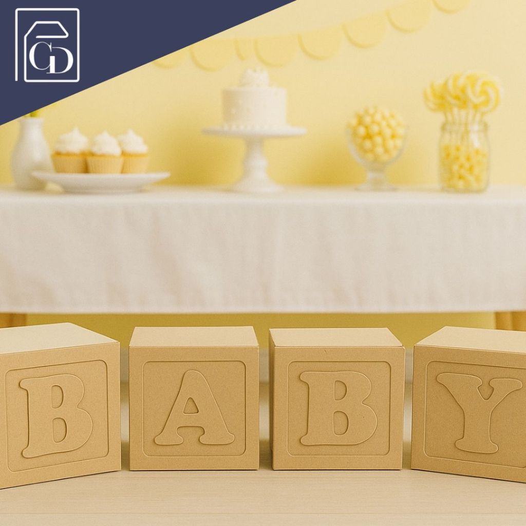 Cubo BABY 10x10 – Decoração para Chá de Bebê, Chá Revelação e Festa ...