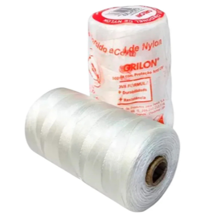 Fio Torcido Grilon Poliamida Branco 200g | Shopee Brasil