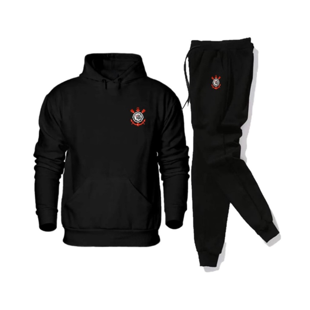 Conjunto Moletom Corinthians Timão Unissex quentinho | Shopee Brasil
