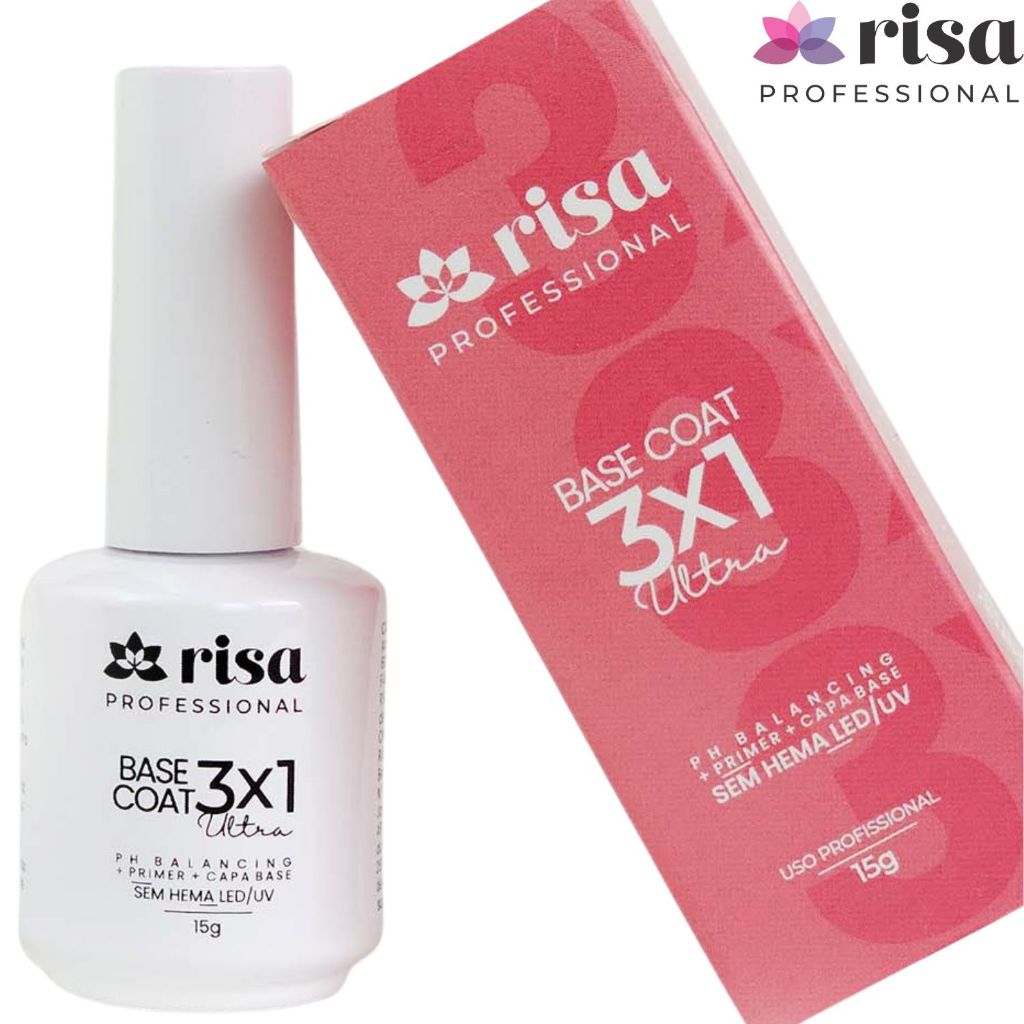 Risa Base Coat 3 em 1 LED UV PH + Primer + Base Ultra Sem Hema | Shopee ...