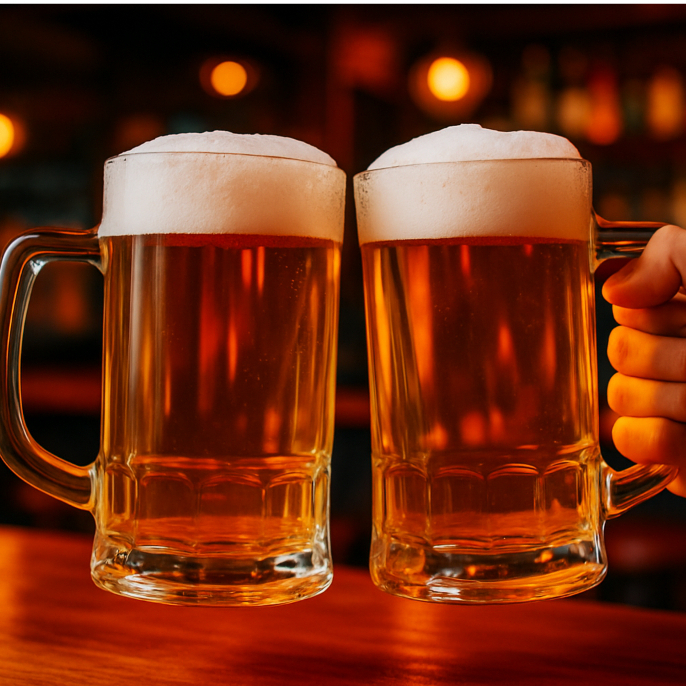 KIT 2 Canecas 390ML de Vidro Chopp Conjunto de Caneca Bar Restaurante Transparente | Shopee Brasil