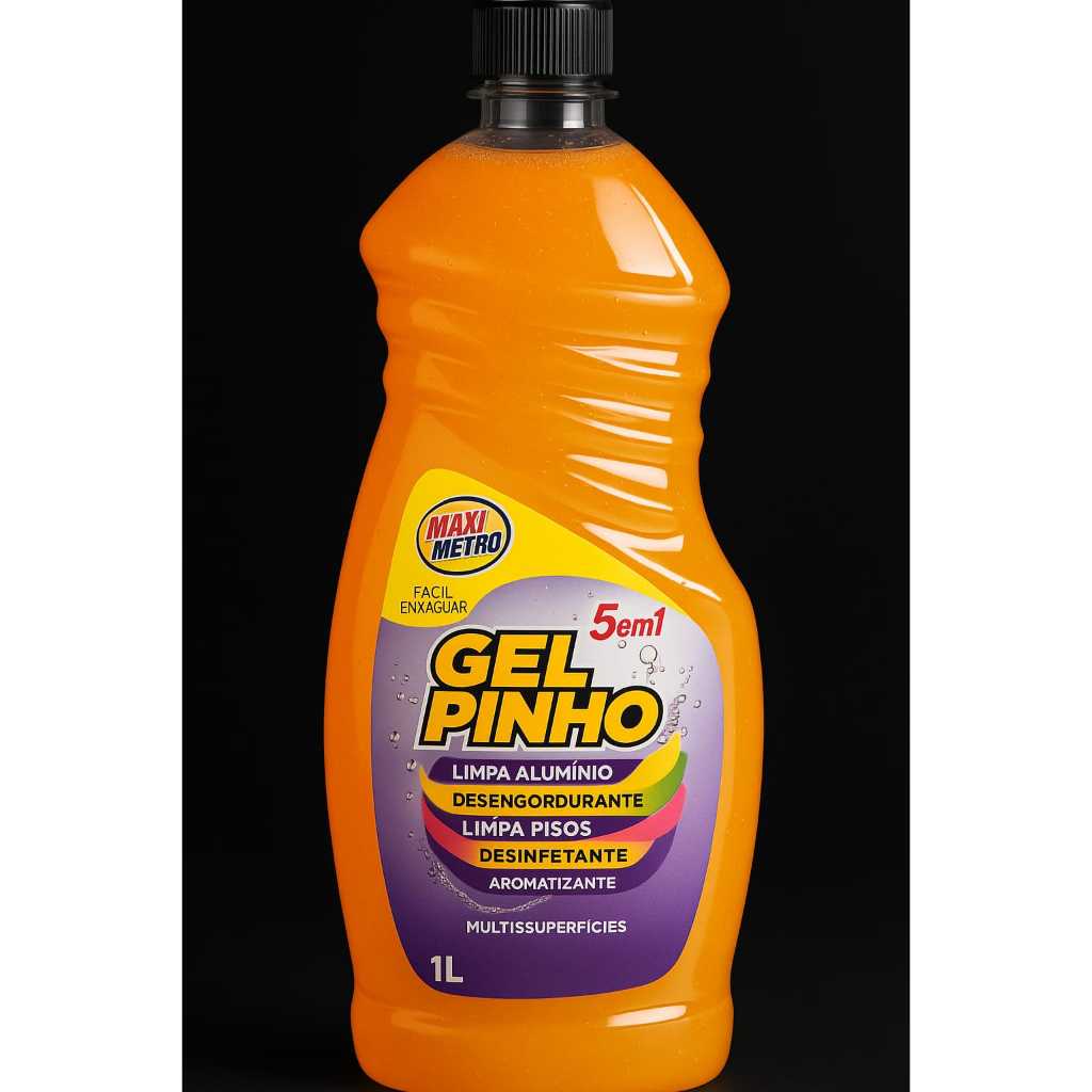 Multiuso Pinho Gel 5 em 1 Limpador Perfumado Para Banheiros, Canil ...
