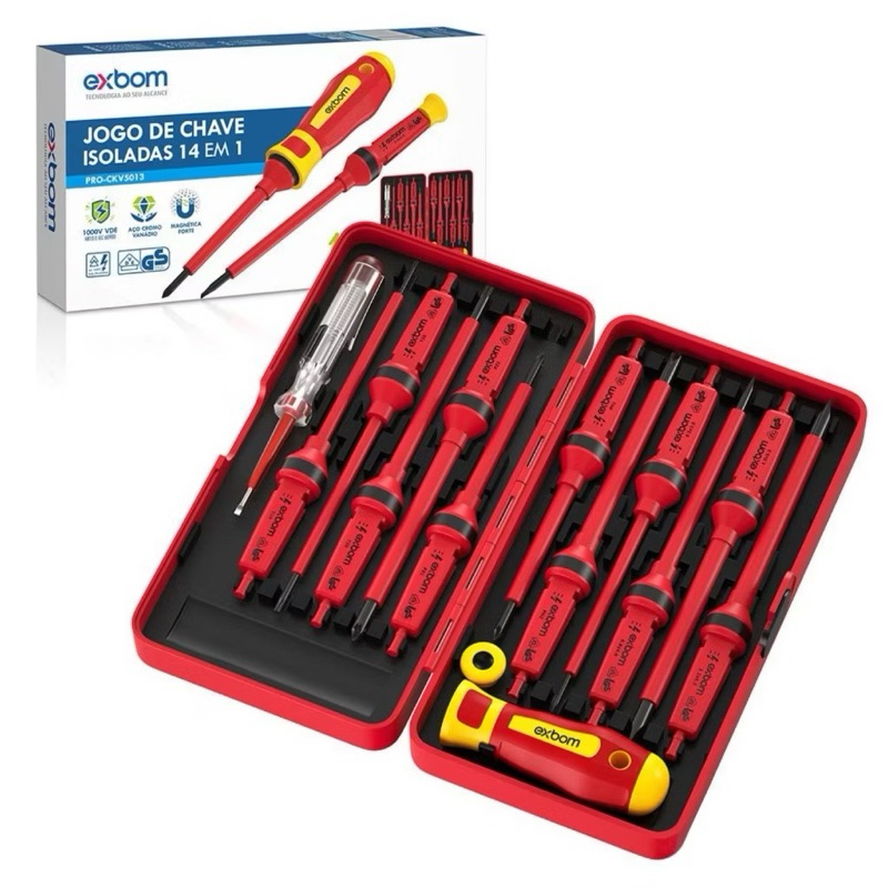 kit jogo de chave Fenda Magnética Precisão Isoladas Torx, Philips e ...