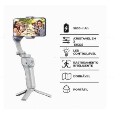 Estabilizador Gimbal Celular Com Rastreamento Facial 3 Eixos ...