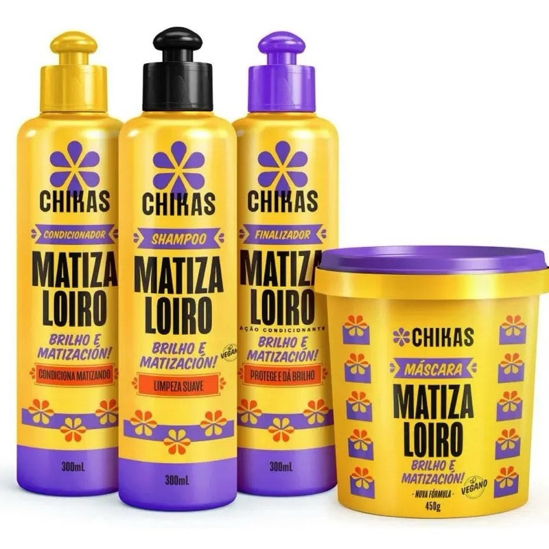 kit Matiza Loiro Shampoo, Condicionador, finalizador 300ml e Máscara ...