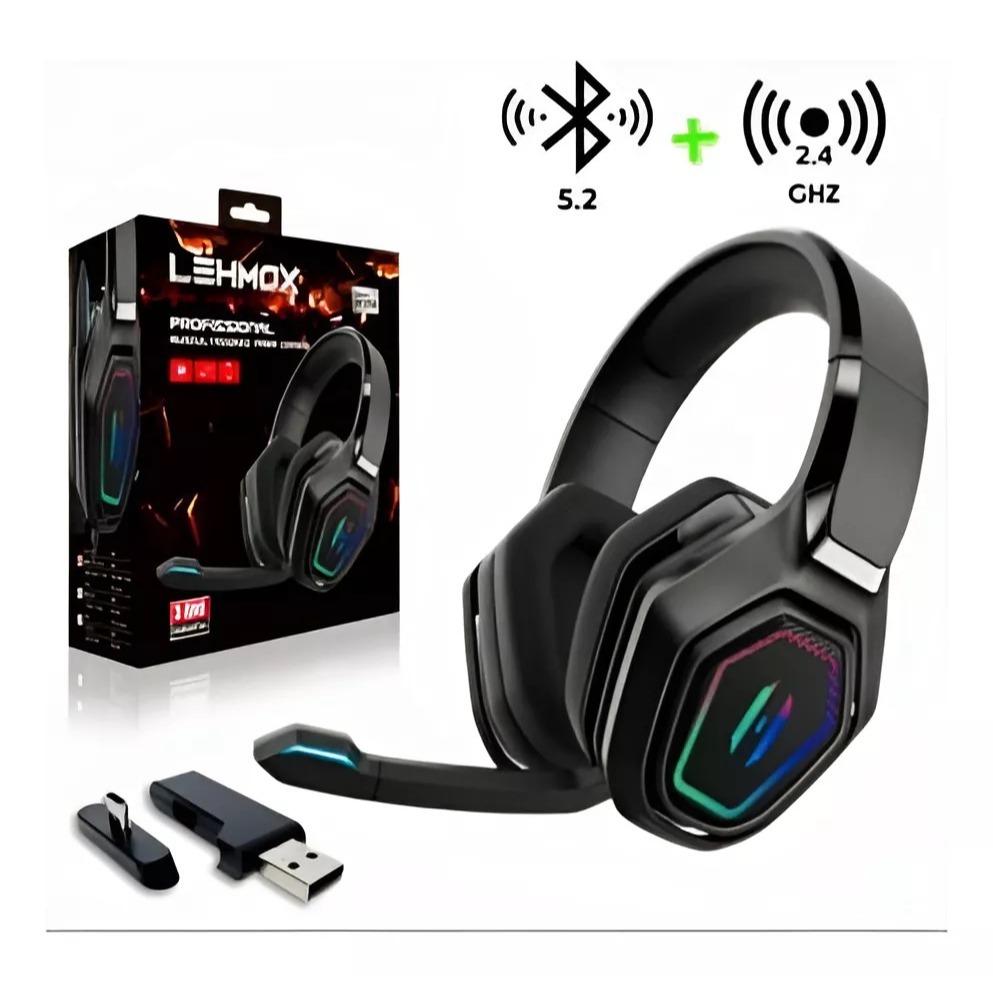 Headset Gamer Lehmox Ley-2253 Hyper Gt Profissional Pc E Bt Games RGB ...