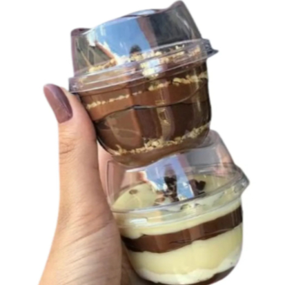 Pote Mousse Cristal PET 110ml com Tampa Alta G-670 Galvanotek 50 ou 100 ...