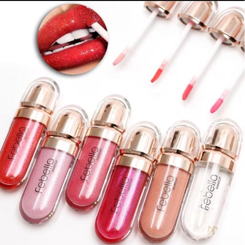 Gloss Labial 3D Brilhante Febella Makeup | Shopee Brasil