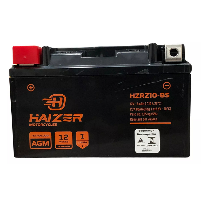 Bateria para moto - CB 650F (2015 até 2018) Haizer 1 ano de garantia ...