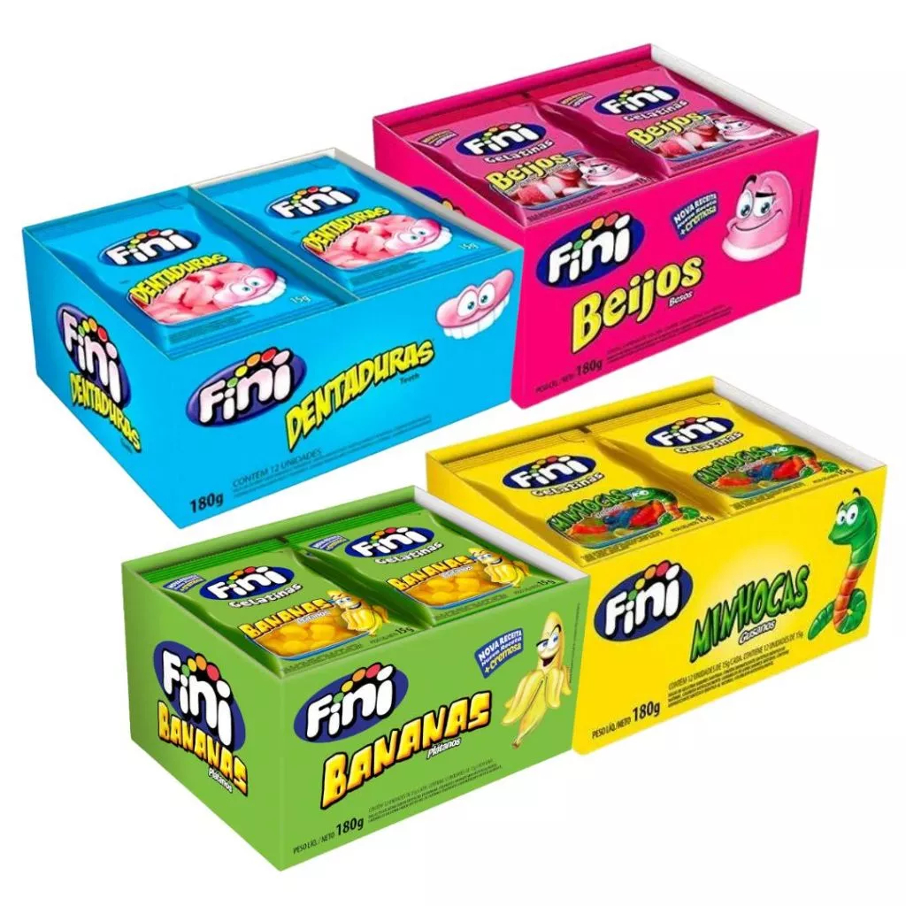 Kit Fini Goma 4 Caixas Sabores Sortidos Com 12 Unidades Cada | Shopee ...