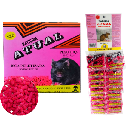 10 un Isca eficaz granulado rosa rat0/Rato cada unidade com 25g ...
