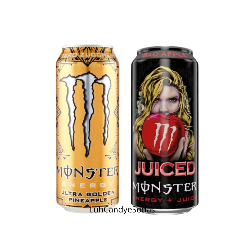 Kit 2 Energéticos Monsters Importados Bad Apple e Ultra Golden 500ml cada | Shopee Brasil
