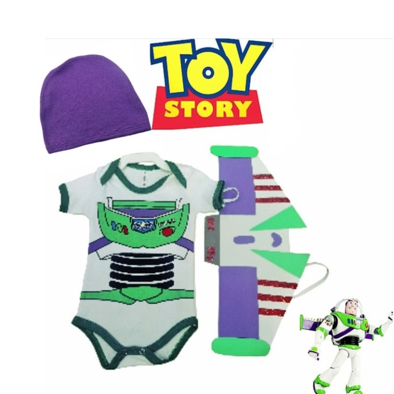 Body Temático Buzz lightyear,Toy story, mesversário bebê do P ao G ...