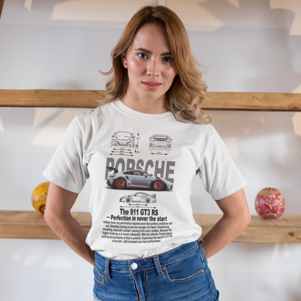 Tshirt Feminina Estampada Porsche 911 GT3 RS Carro Esportivo Look ...